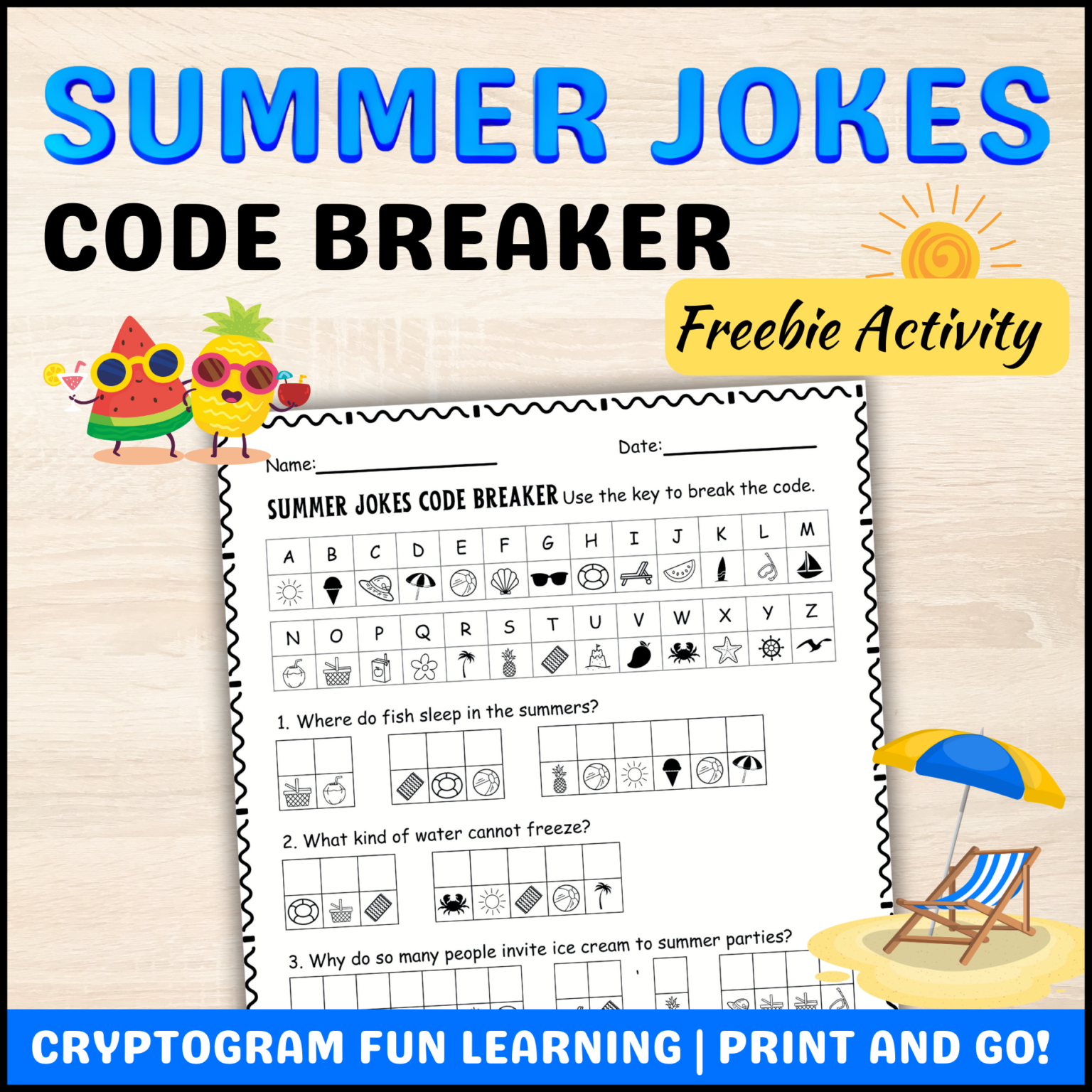 FREE Winter Jokes Cryptogram Code Breaker Worksheets for Kids ...