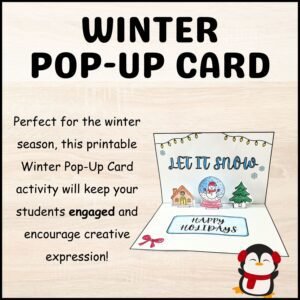 How To Make Winter Pop-up Card for Elementary Students ...