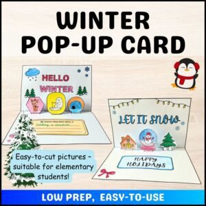 How To Make Winter Pop-up Card for Elementary Students ...