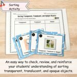 Task Cards Transparent, Translucent, Opaque for Elementary Kids ...