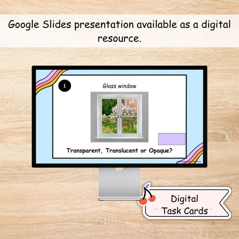Task Cards Transparent, Translucent, Opaque for Elementary Kids ...