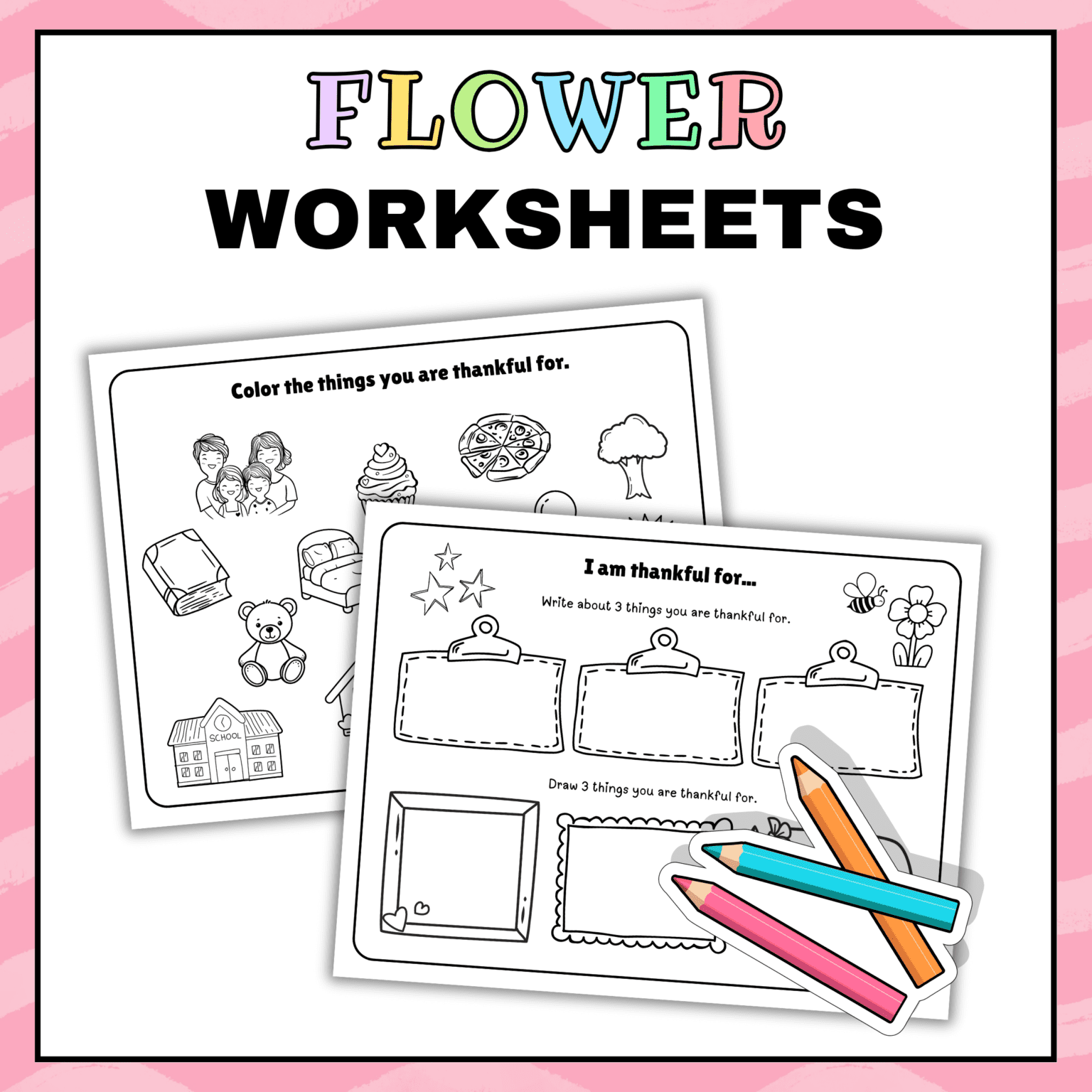 Gratitude Flower Craft Exciting Activity for Kids Elementary ...