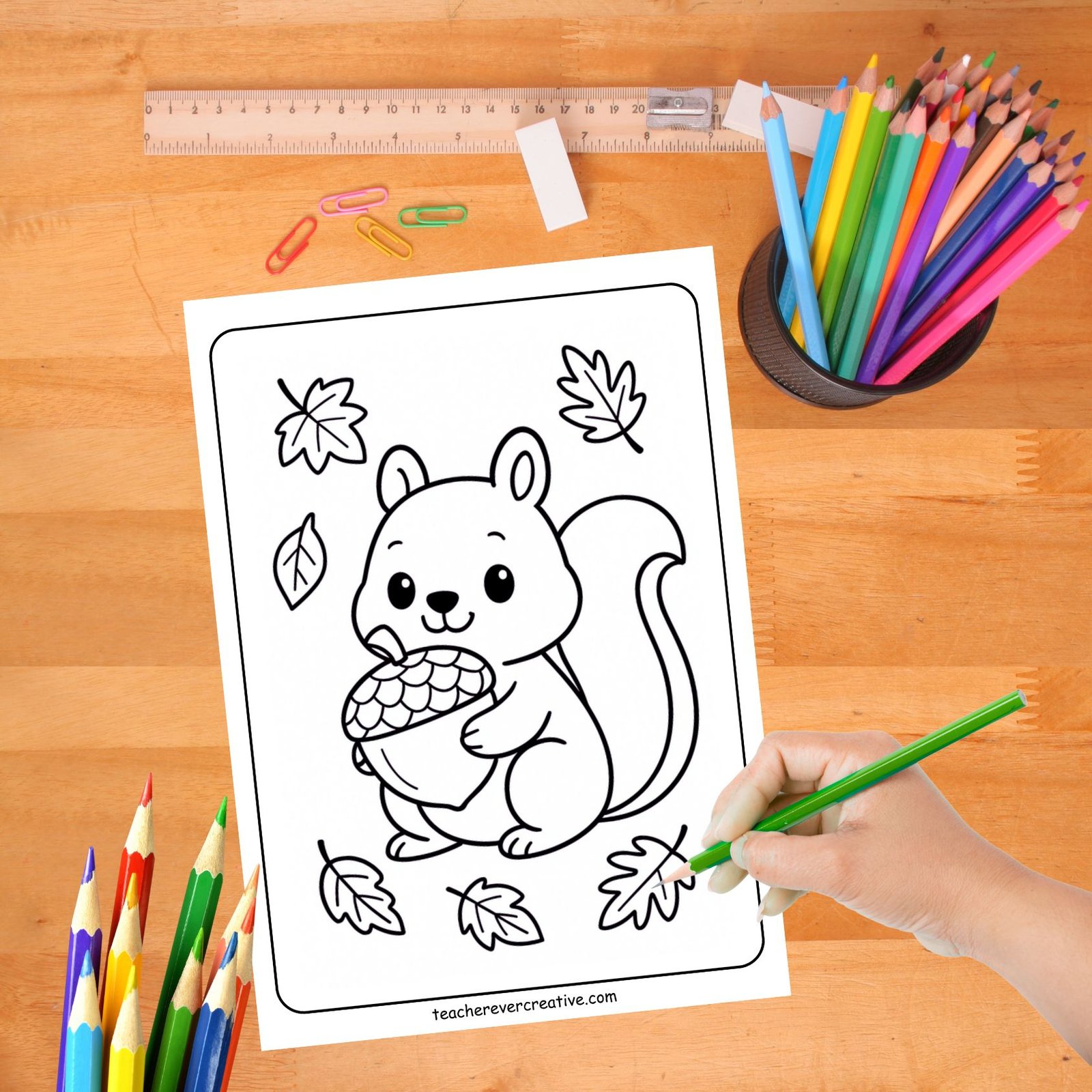 Fall Coloring Pages for Kids Free Printable - teacherevercreative.com