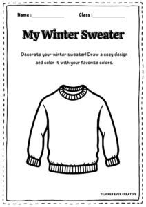 Free Winter Worksheets and Printables for Kids - teacherevercreative.com