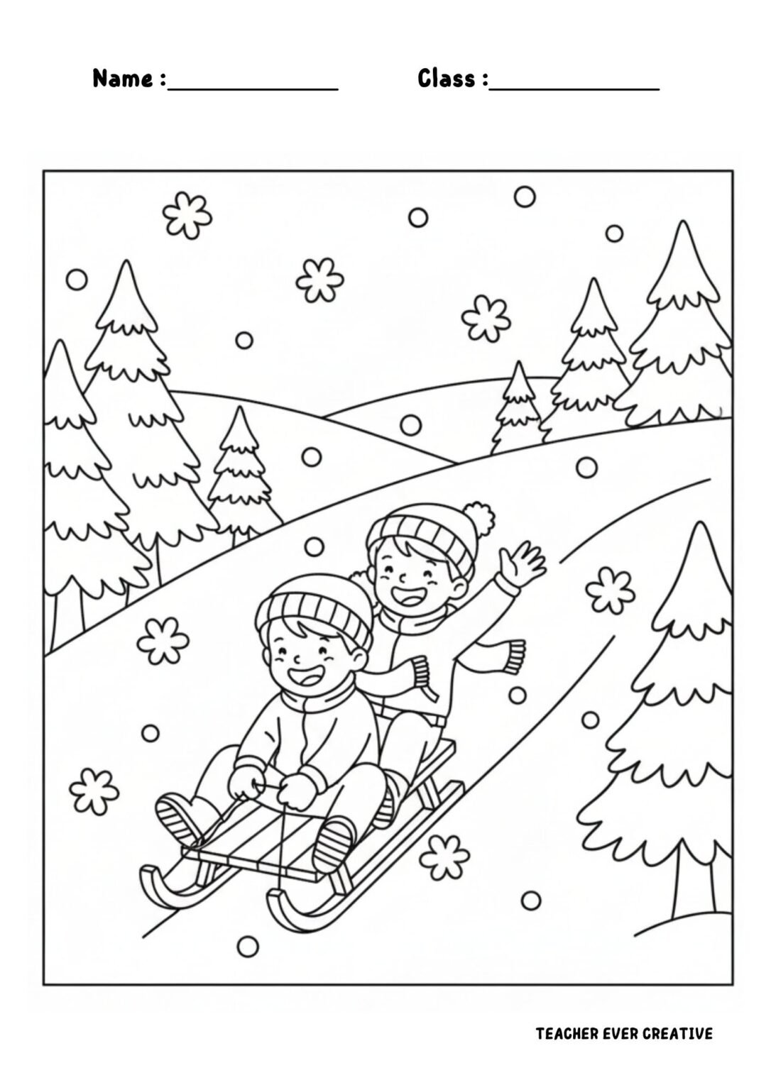 Free Winter Worksheets and Printables for Kids - teacherevercreative.com